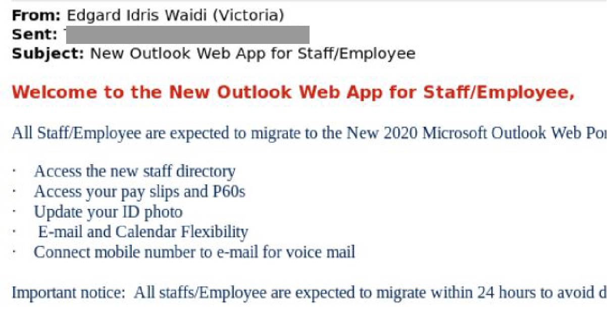 Phishing email sent supposedly from “IT Support” introduces employees ... Phishing email sent supposedly from “IT Support” introduces employees ...